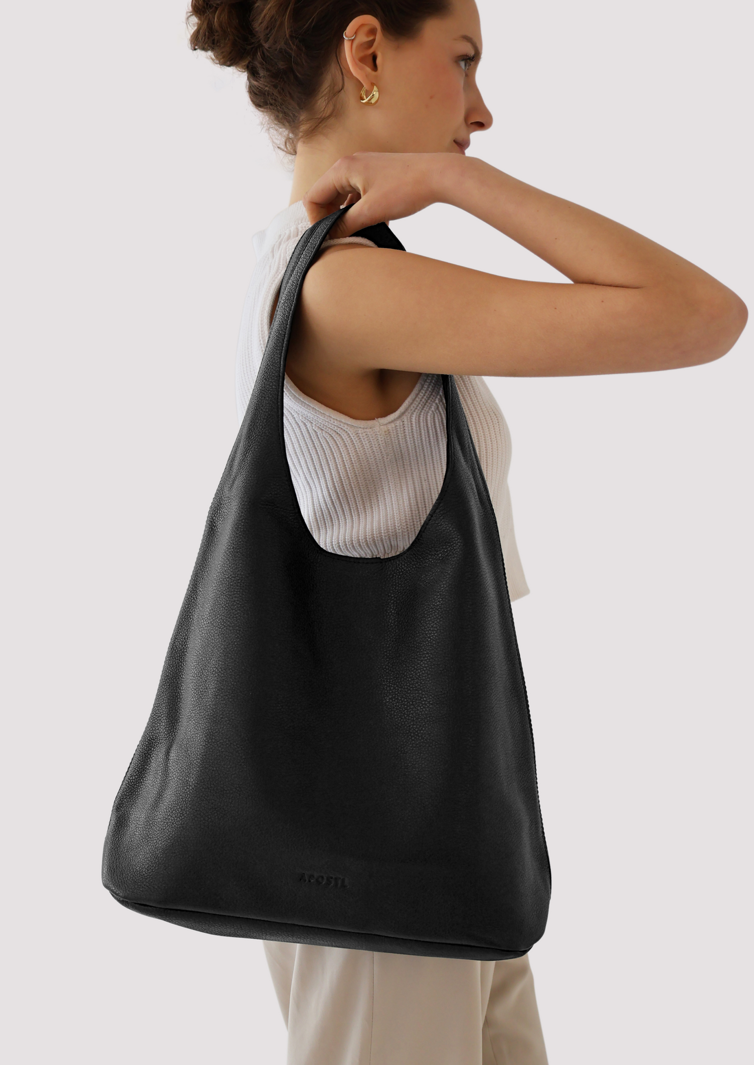 Lola Slouch Tote - Black | Apostl
